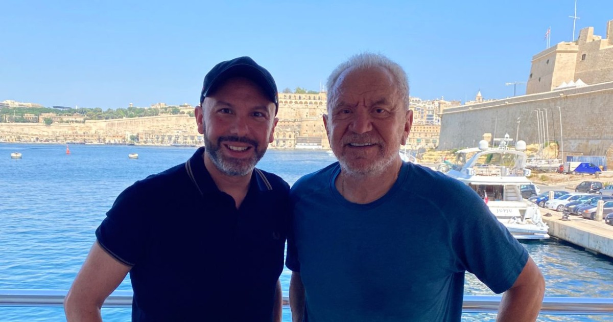 Film Commissioner Johann Grech meets British business magnate Alan Sugar