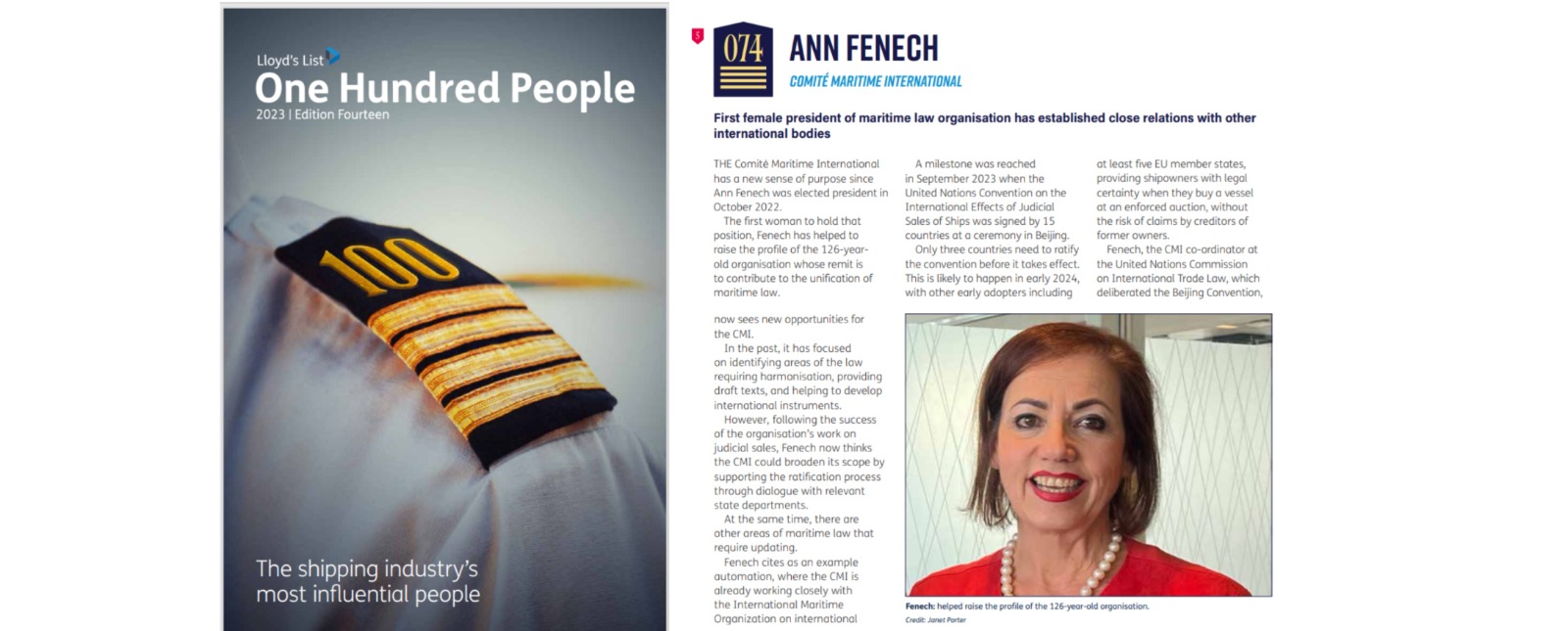 Ann Fenech named in Lloyd's List of shipping industry’s 100 most ...