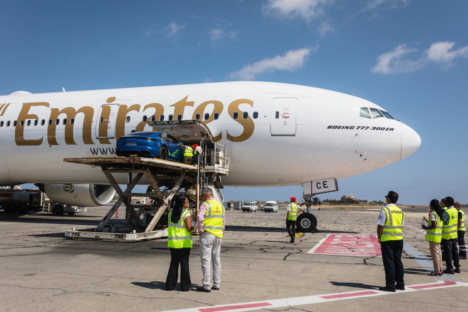 Emirates SkyCargo and Express Trailers transport luxury sports car from ...