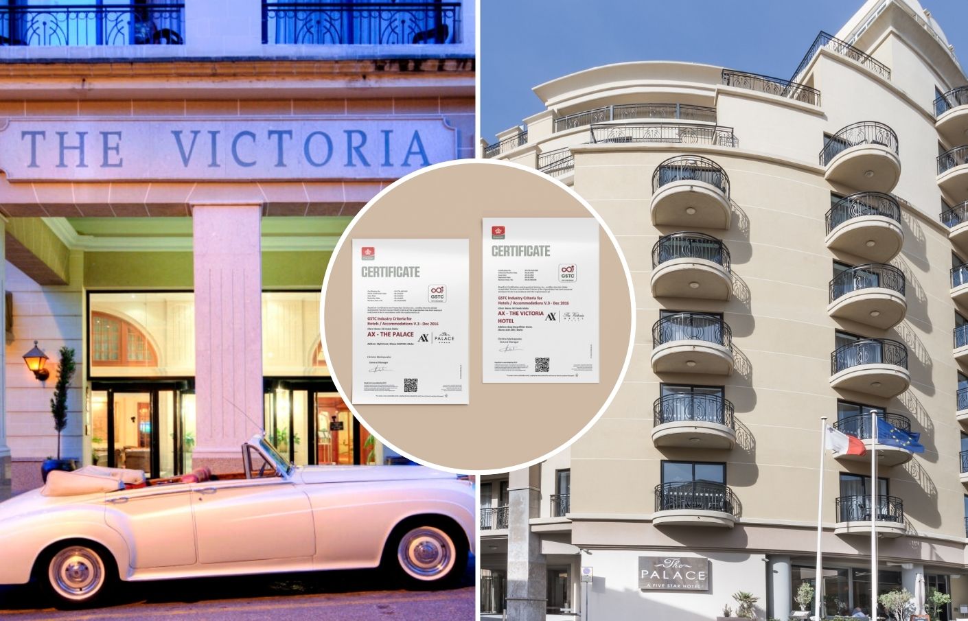 AX The Palace and AX The Victoria become Malta’s first GSTC-Certified ...